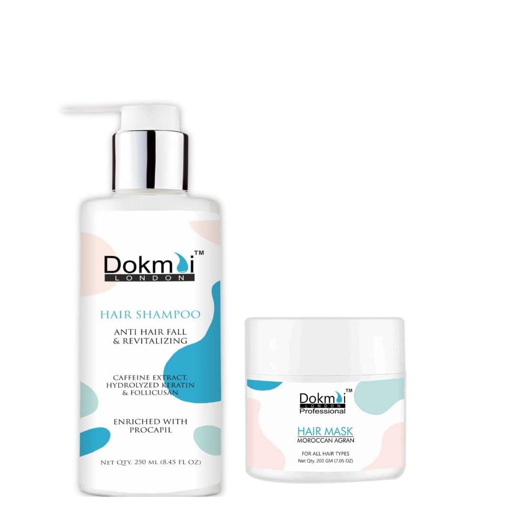 Dokmai London Anti Hair Fall Shampoo with Argan Oil Deep Conditioning Hair Mask Hair ...