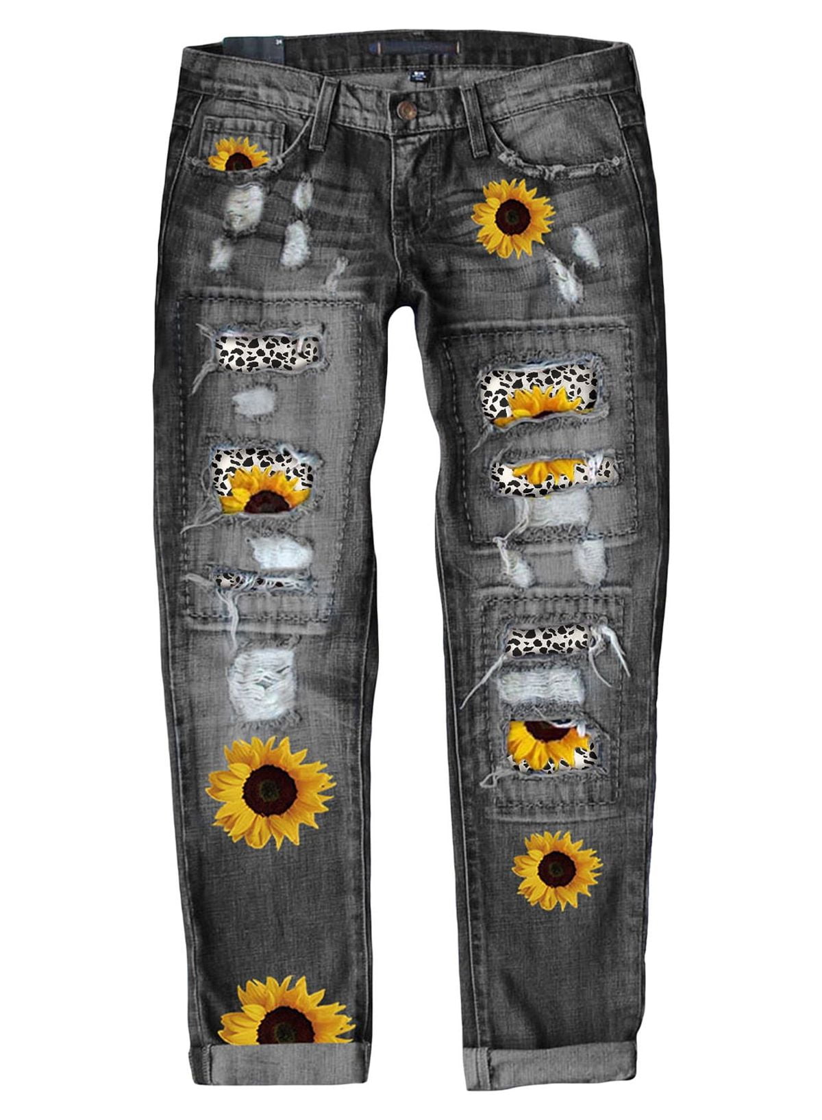 Dokotoo High Waisted Distressed Denim Jeans for Women, Trendy Ripped ...