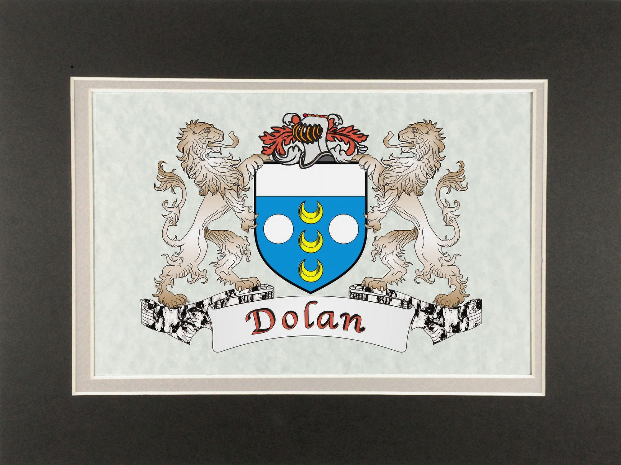 Dolan Irish Coat of Arms Print - Frameable 9" x 12" - Walmart.com