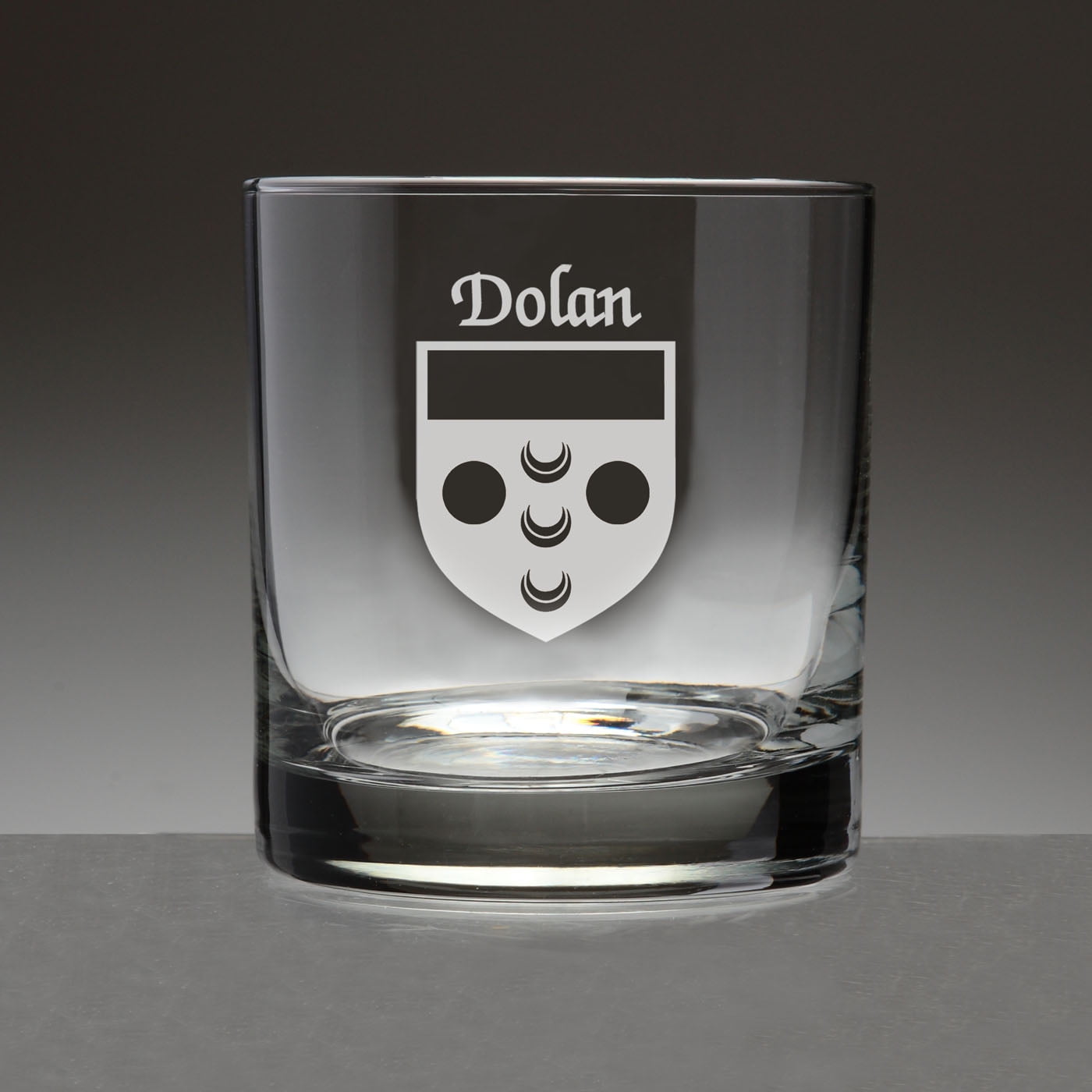 Dolan Irish Coat of Arms Tumbler Glasses - Set of 4 (Sand Etched ...