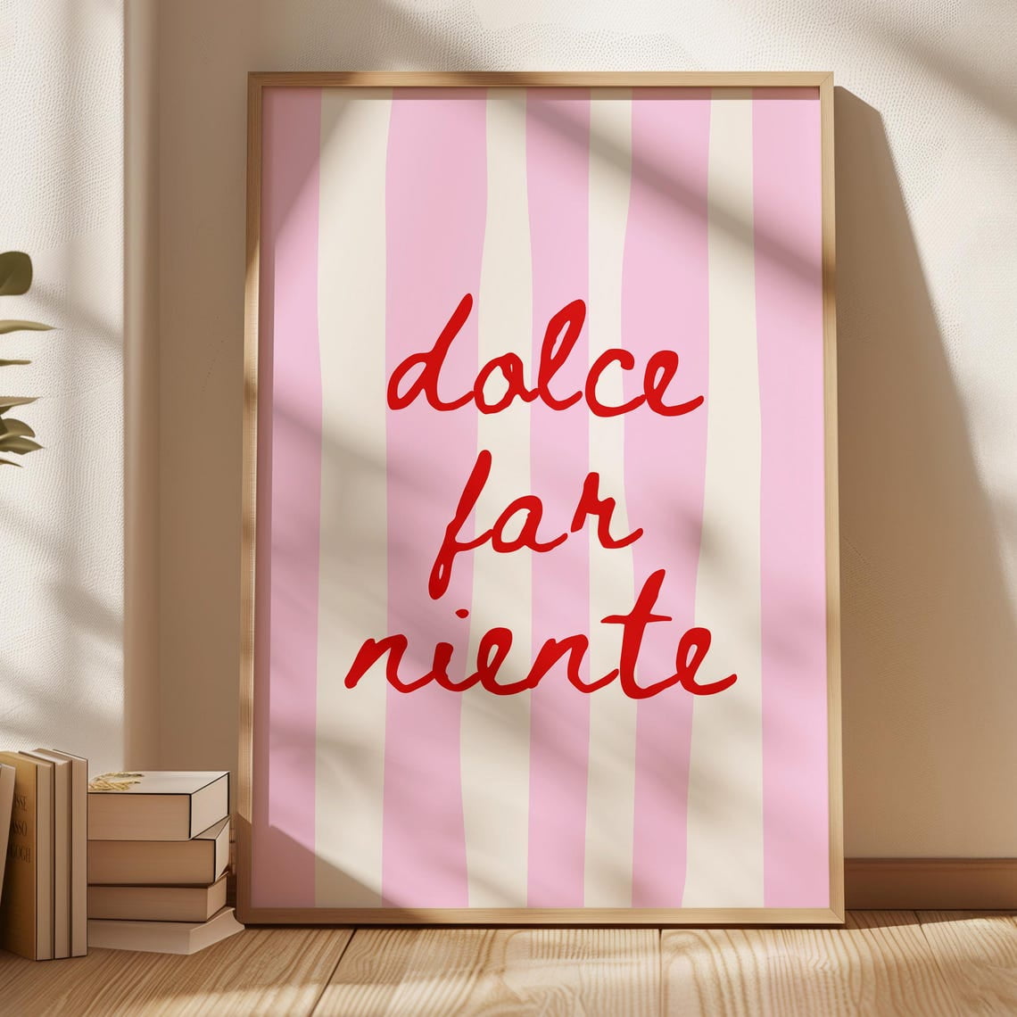 Dolce Far Niente Wall Art Print, Retro Summer Poster, Preppy Italian ...