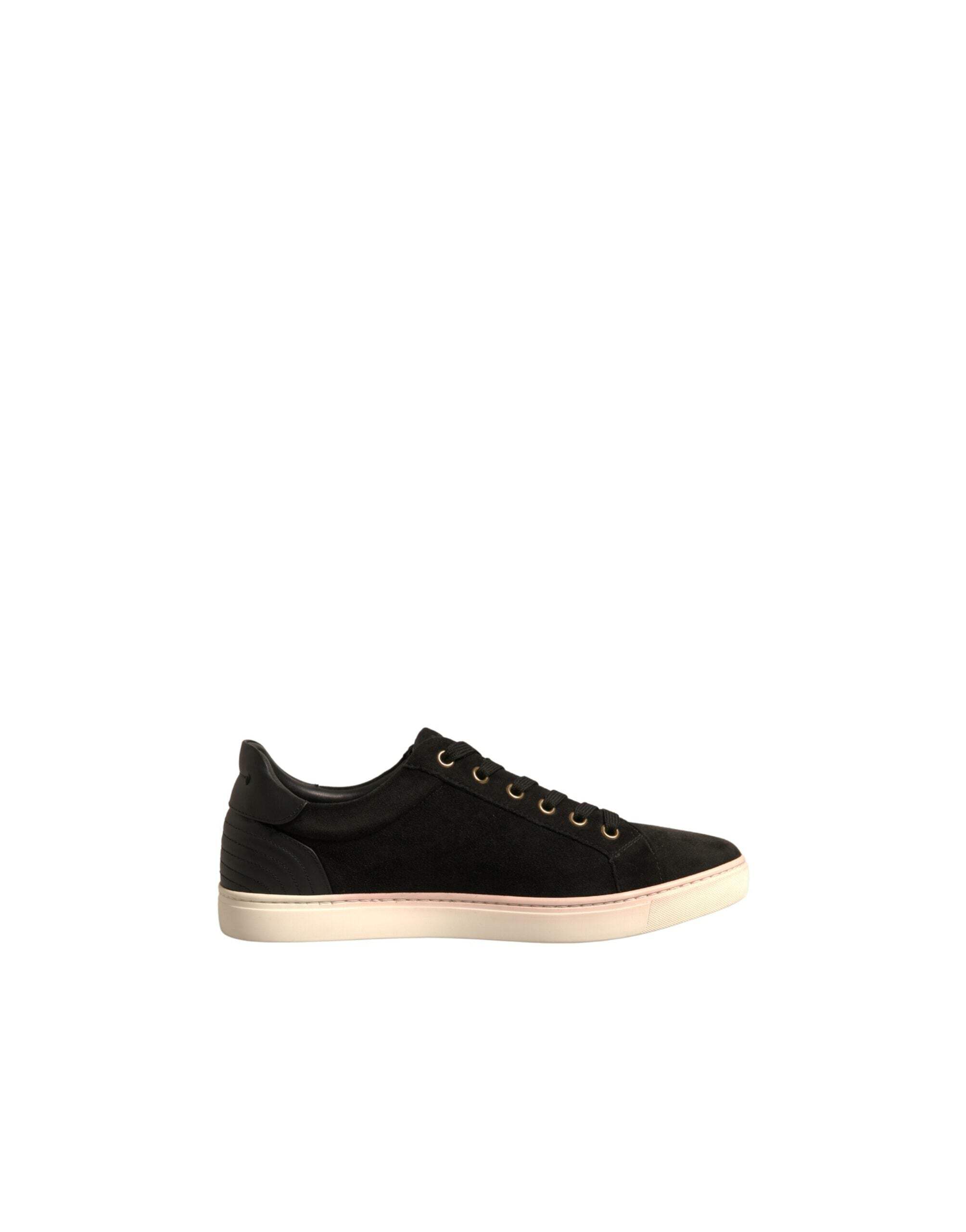 Dolce Gabbana Black Logo Suede Leather Men Sneakers Shoes - Walmart.com