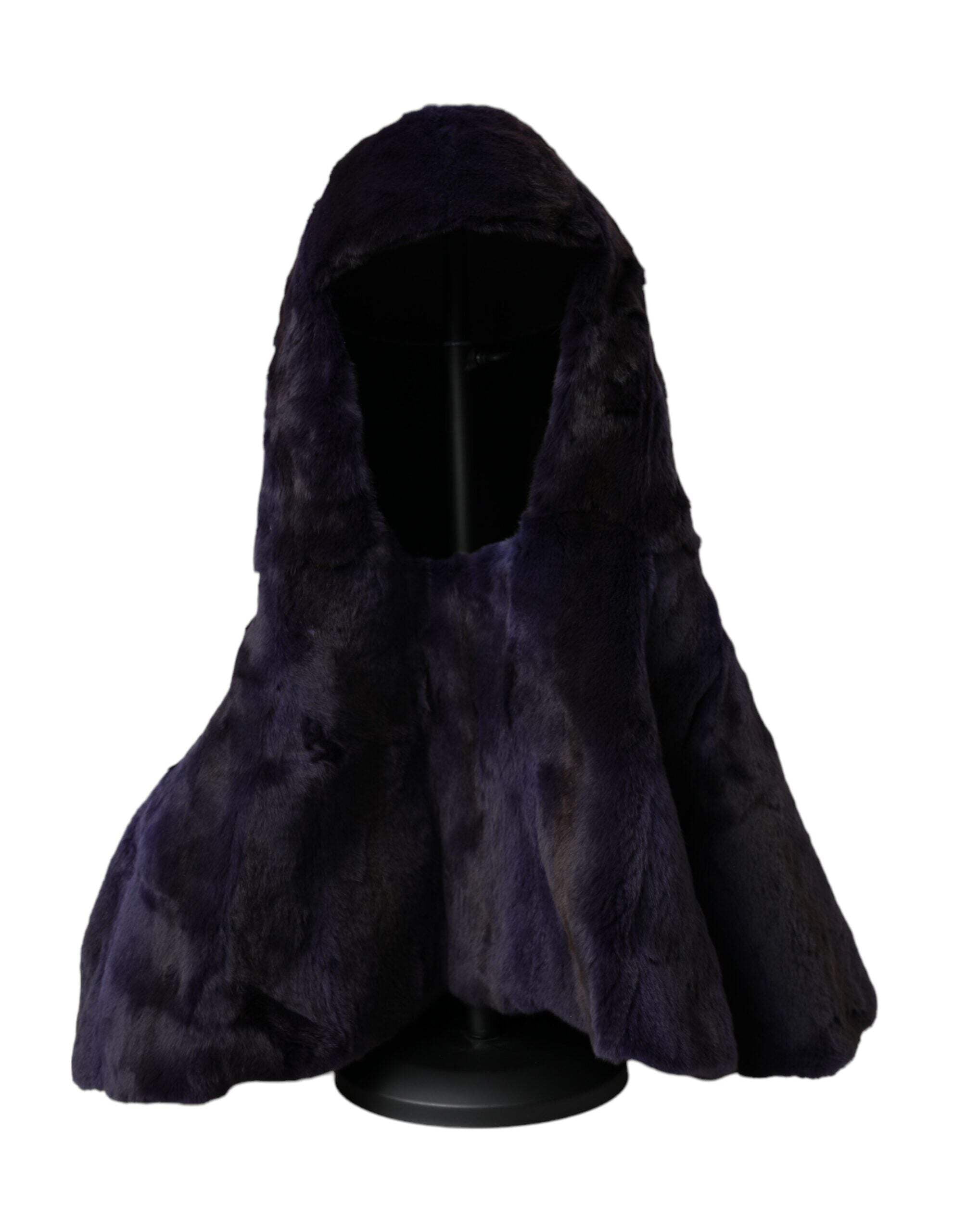 Dolce Gabbana Black Weasel Fur Whole Head Wrap Hat - Walmart.com