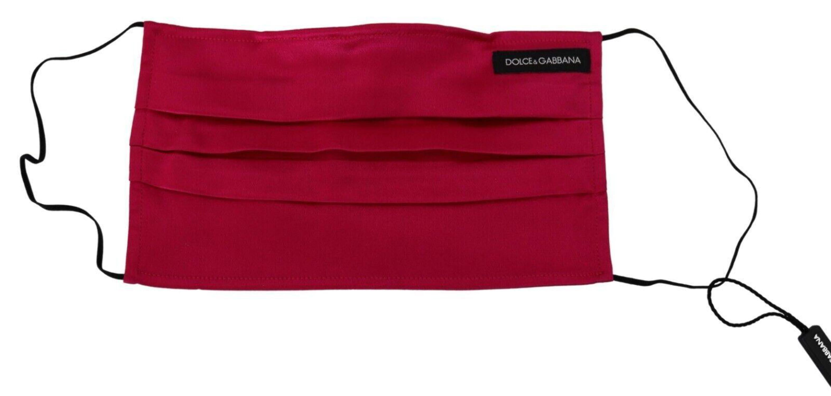Dolce Gabbana Elegant Red Cotton Pleated Face Mask - Walmart.com