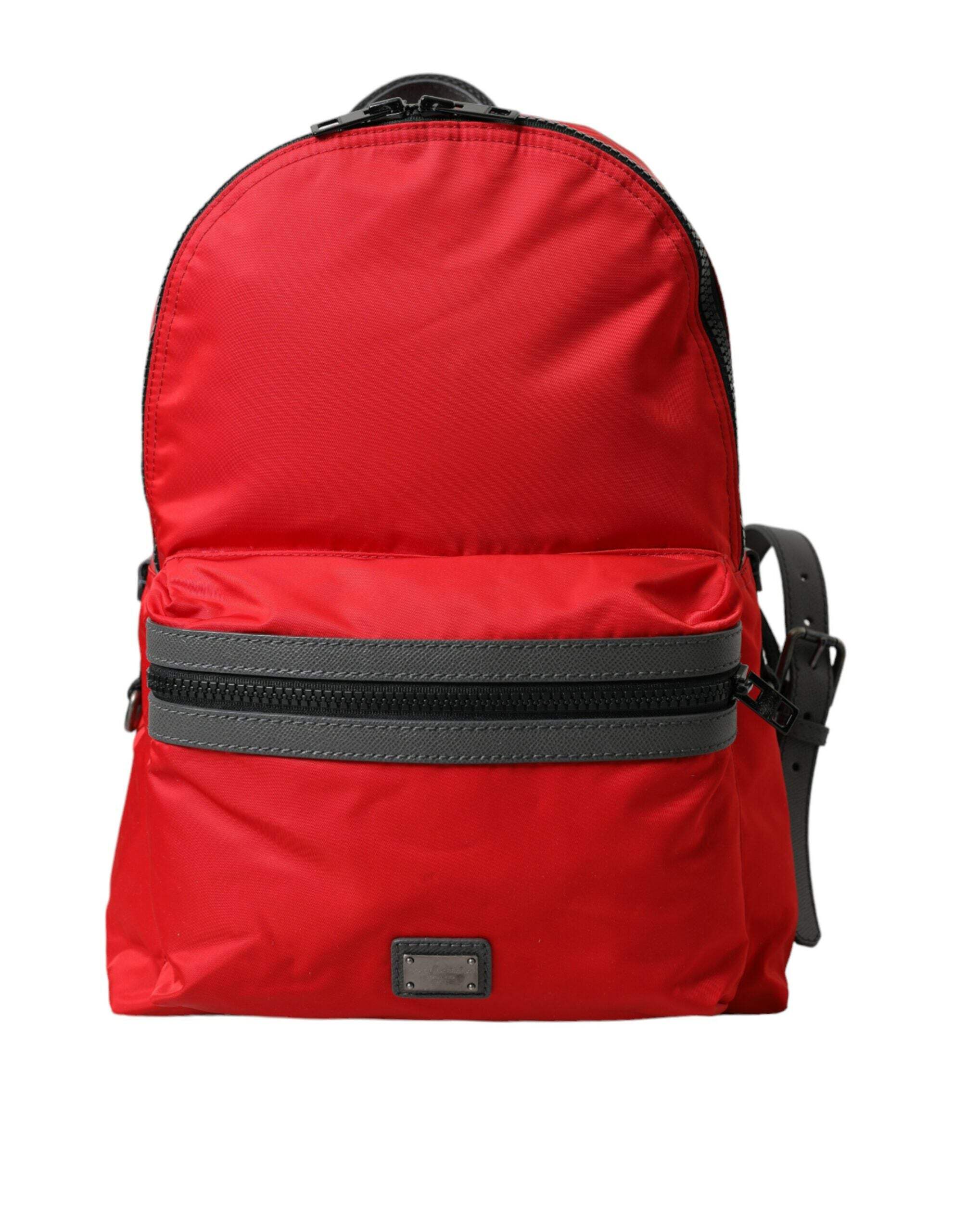 Dolce Gabbana Elegant Red Nylon-Leather Backpack - Walmart.com