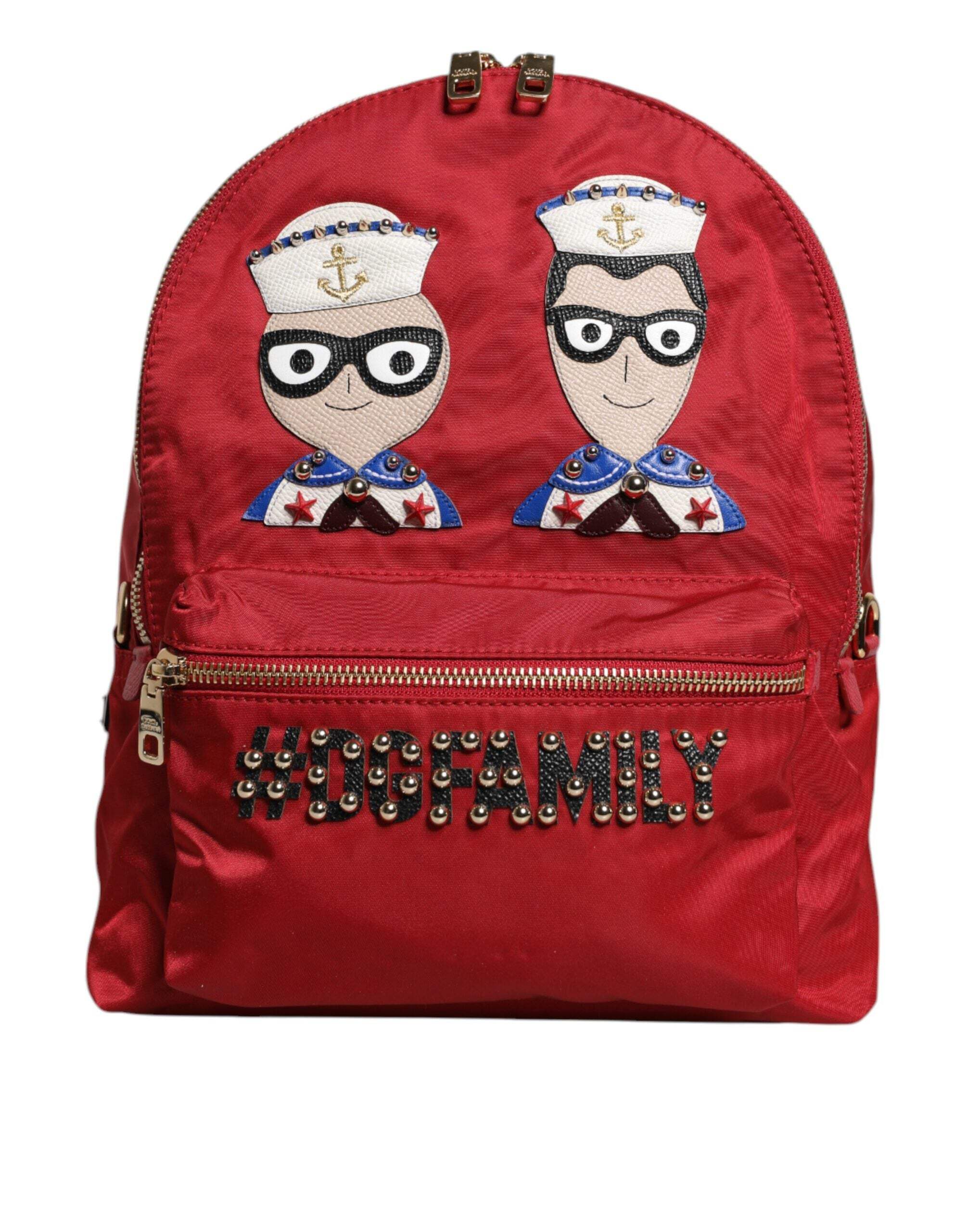 Dolce Gabbana Red #DGFAMILY VULCANO Embellishment Backpack Bag ...