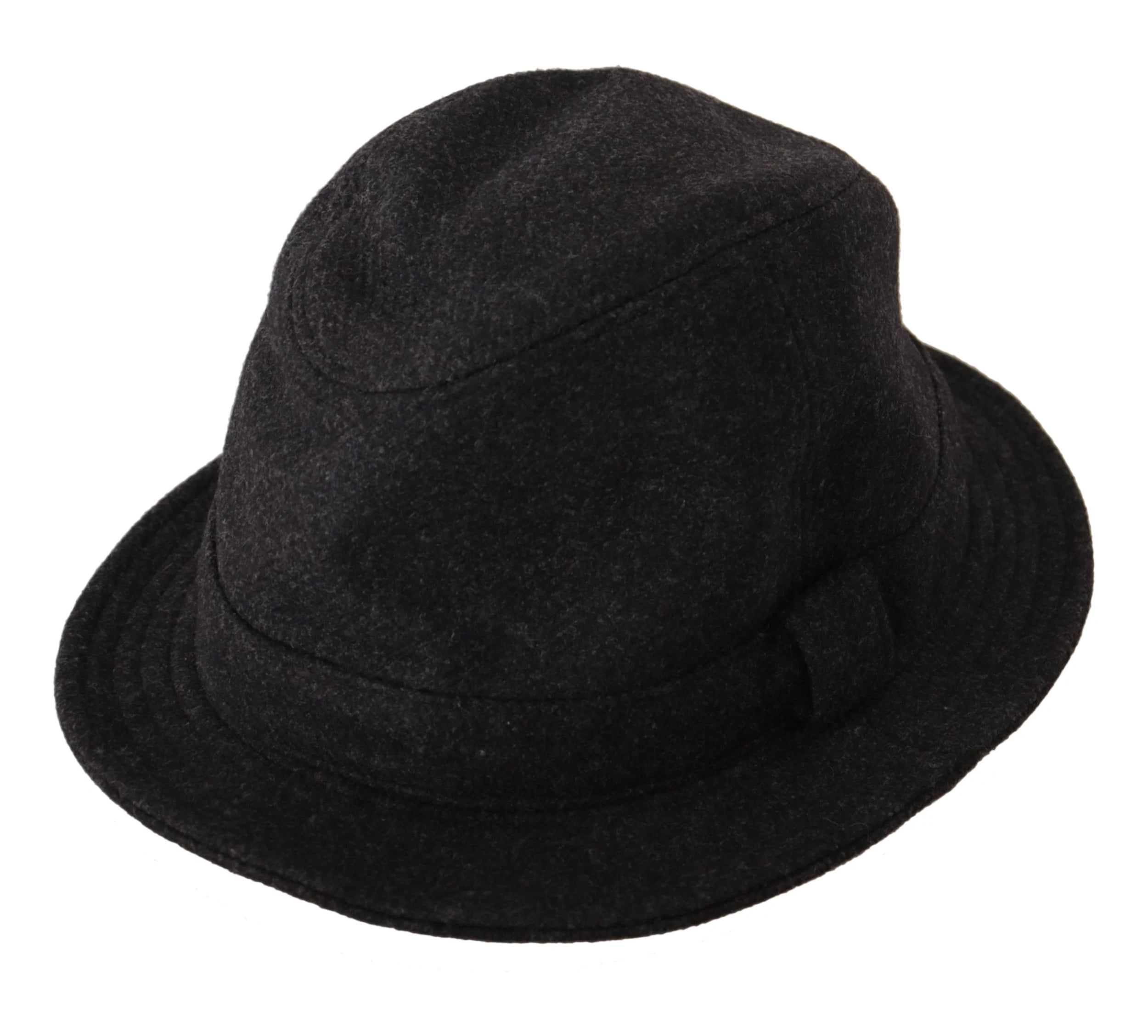 Dolce Gabbana Gray Virgin Wool Logo Fedora Trilby Cappello Hat ...