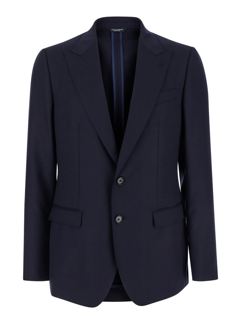 Dolce & Gabbana Men's Single-Breasted Navy Blazer Blue Sizes IT 34-64 ...