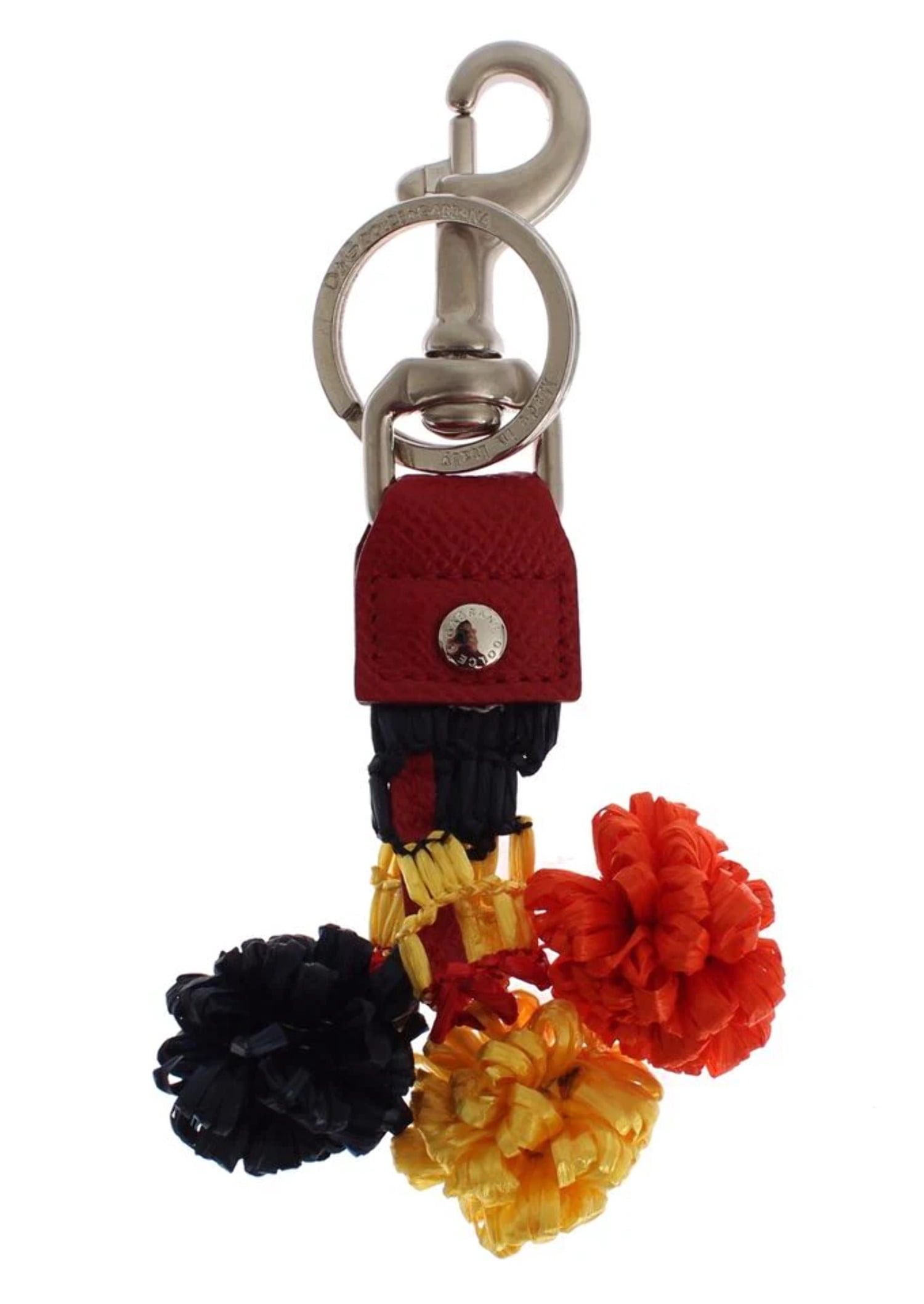 Dolce Gabbana Multicolor Sicily Raffia Leather Keychain - Walmart.com