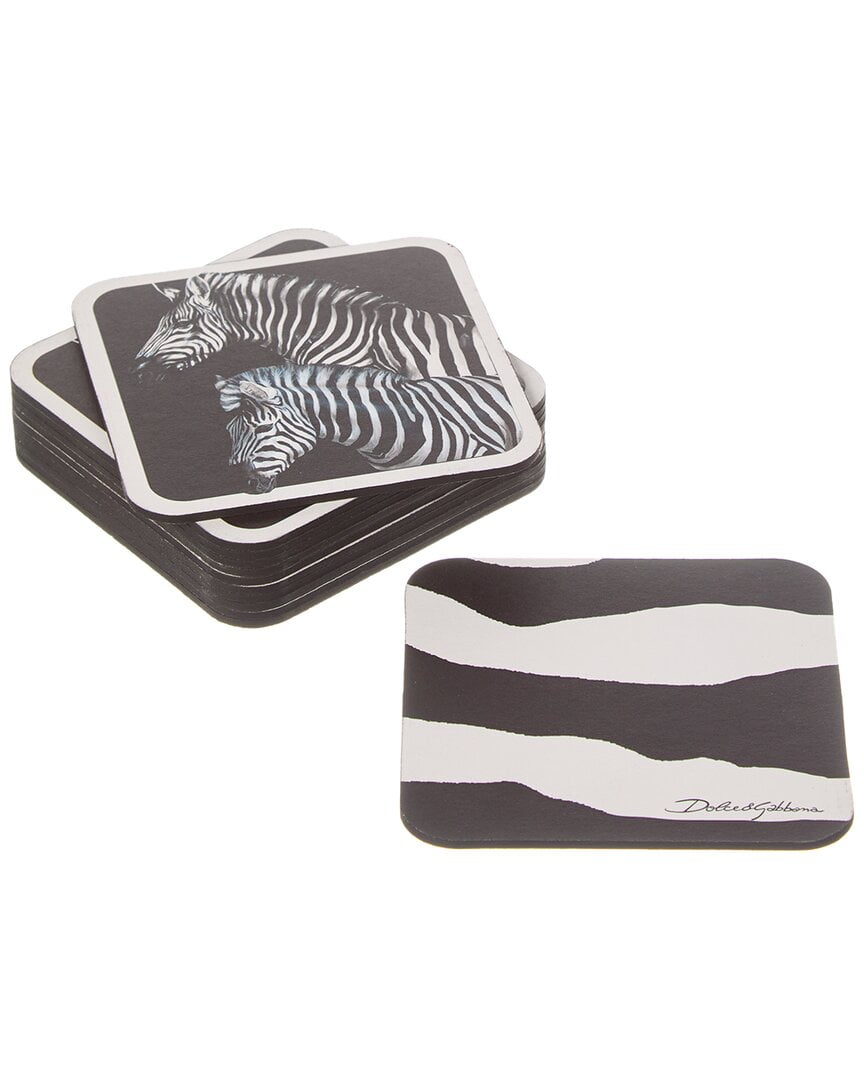 Dolce & Gabbana Set of 12 Zebra Coasters, NS - Walmart Business Supplies