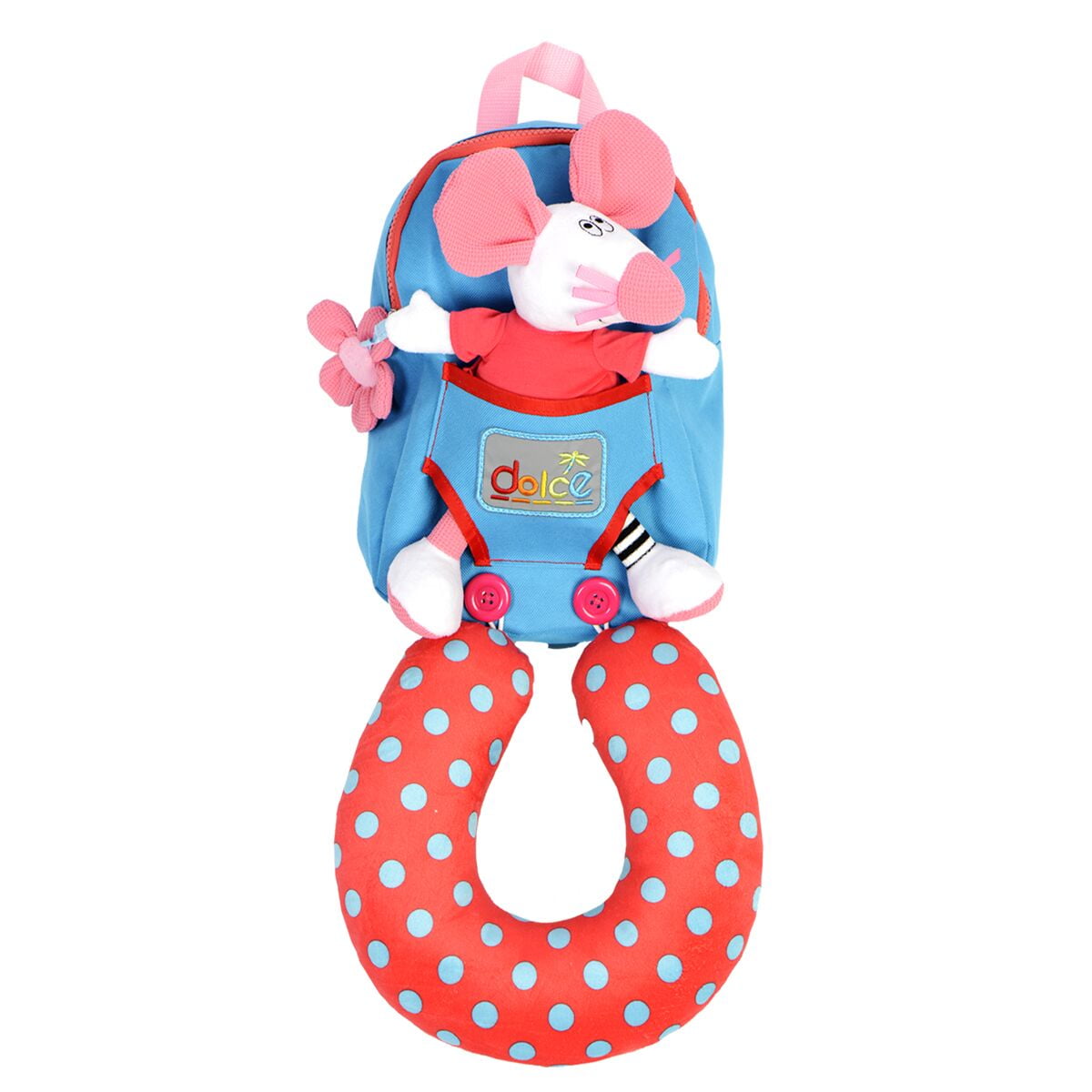 Dolce Mouse Backpack with Neck Support Interactive Stuffed Animal Plush ...