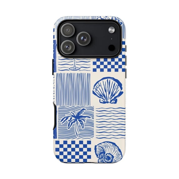 Dolce Vita Blue Coastal Style Case for iPhone 11 12 13 14 15 16 17 Pro ...