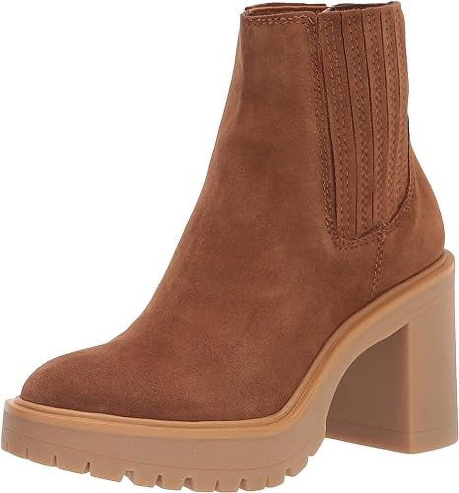 Dolce Vita Caster H2O Camel Suede Pull On Chunky Block Heel Fashion ...