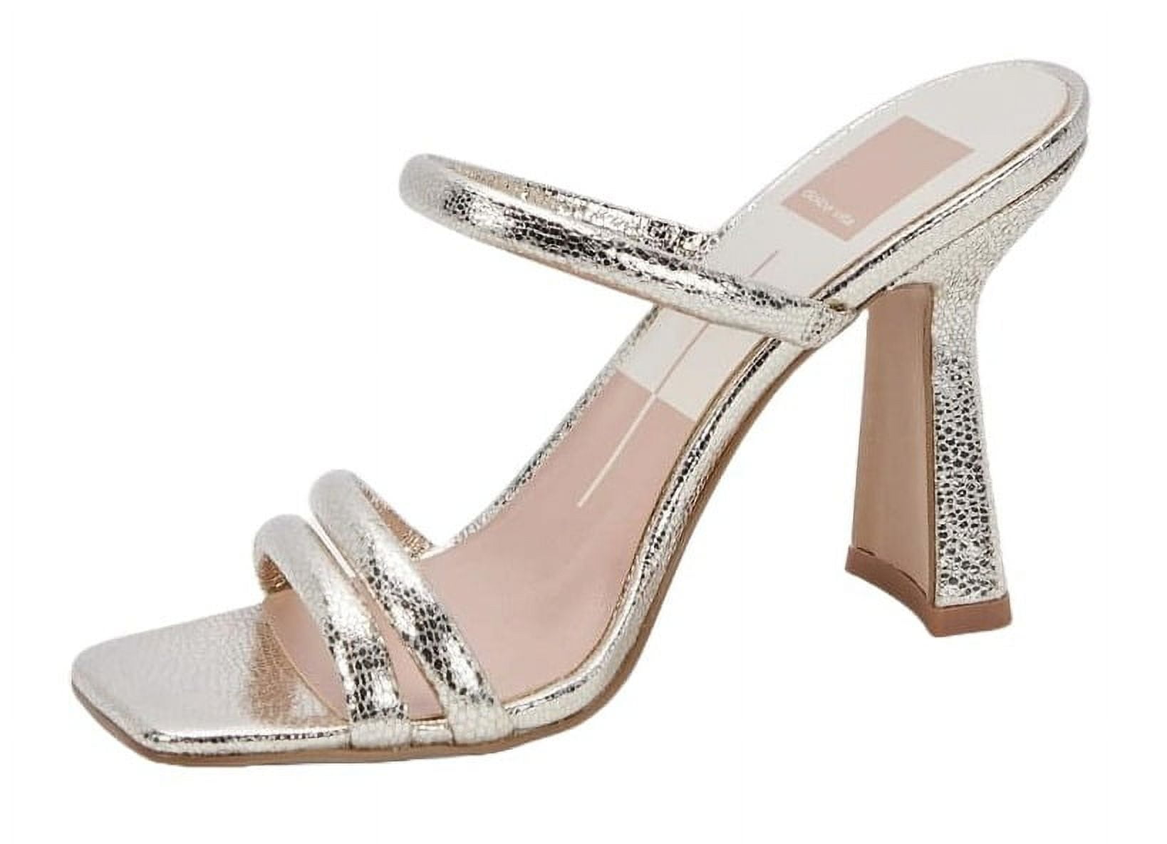 Dolce Vita Fort Light Gold Crackled Stella Slip On Open Toe Block ...