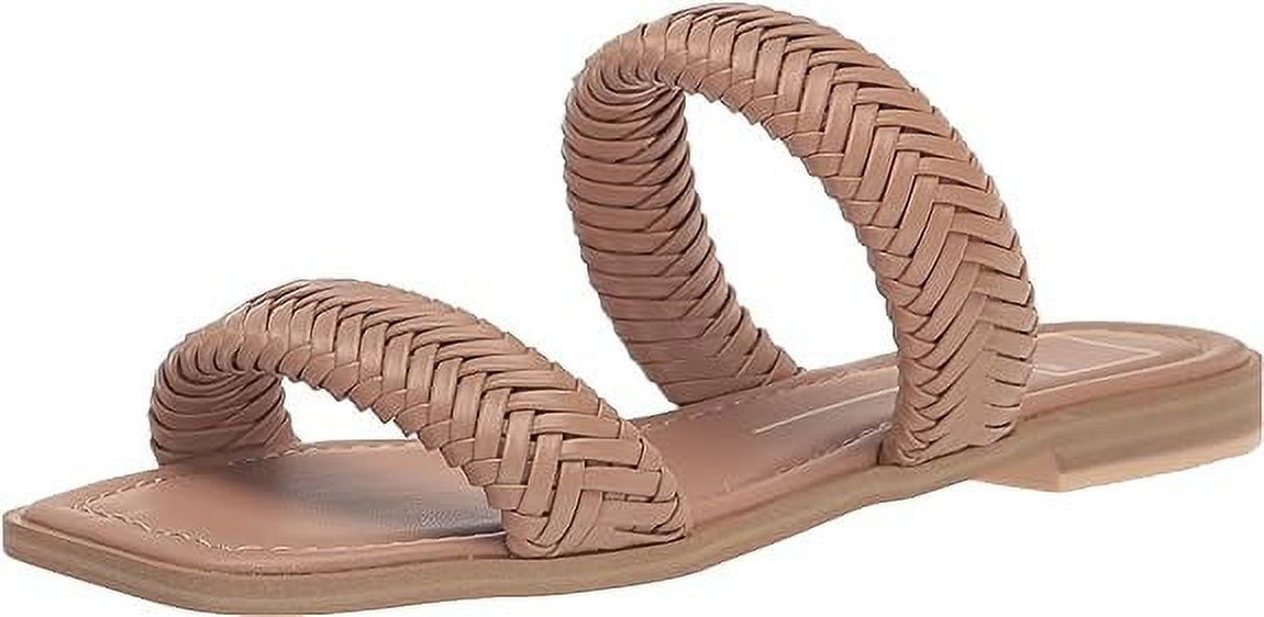 Dolce Vita Inya Cafe Stella Slip On Open Squared Toe Woven Straps Flats ...