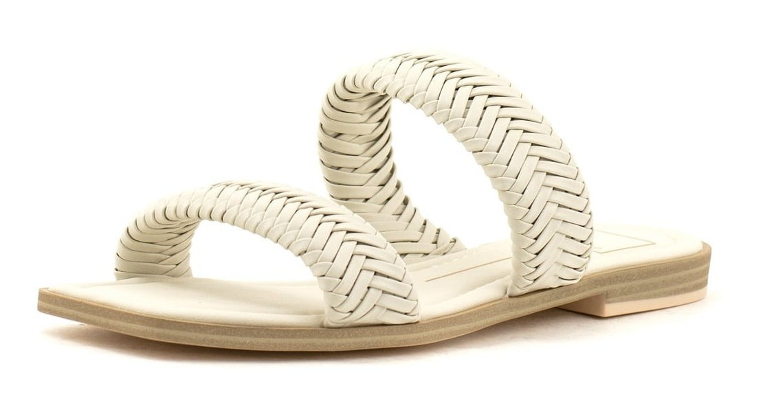 Dolce Vita Inya Ivory Stella Slip On Open Squared Toe Woven Straps ...