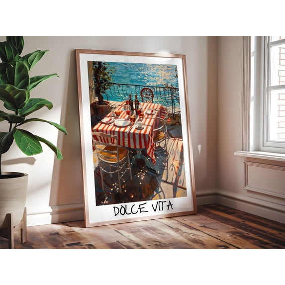 Dolce Vita Italian Landscape Mounted Fine Art Wall Decor, Unframed ...