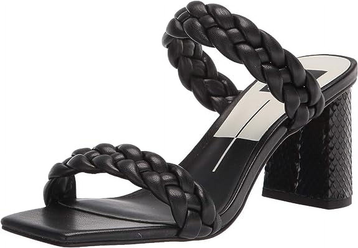 Dolce Vita Paily Black Stella Braided Straps Slip On Open Toe Heeled ...