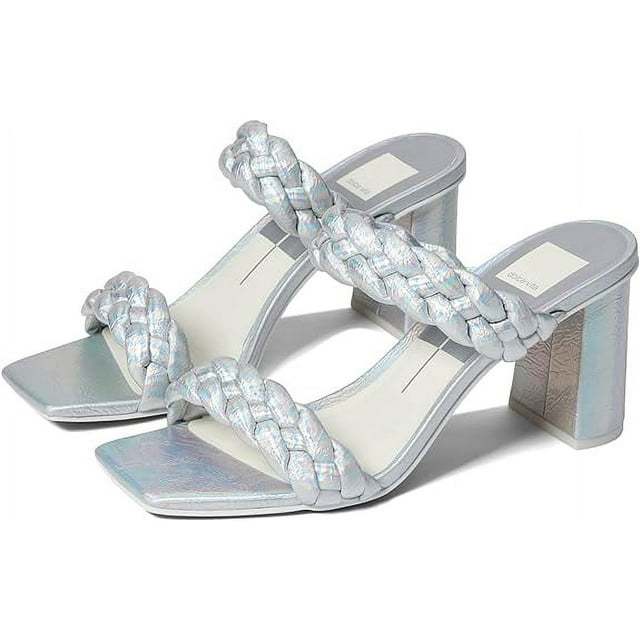 Dolce Vita Paily Pride Silver Iridescent Stella Braided Straps Heeled ...