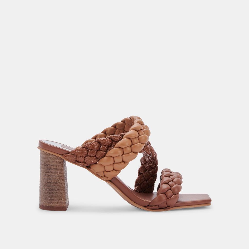 Dolce Vita Partha Brown Multi Stella Slip On Square Open Toe Block ...