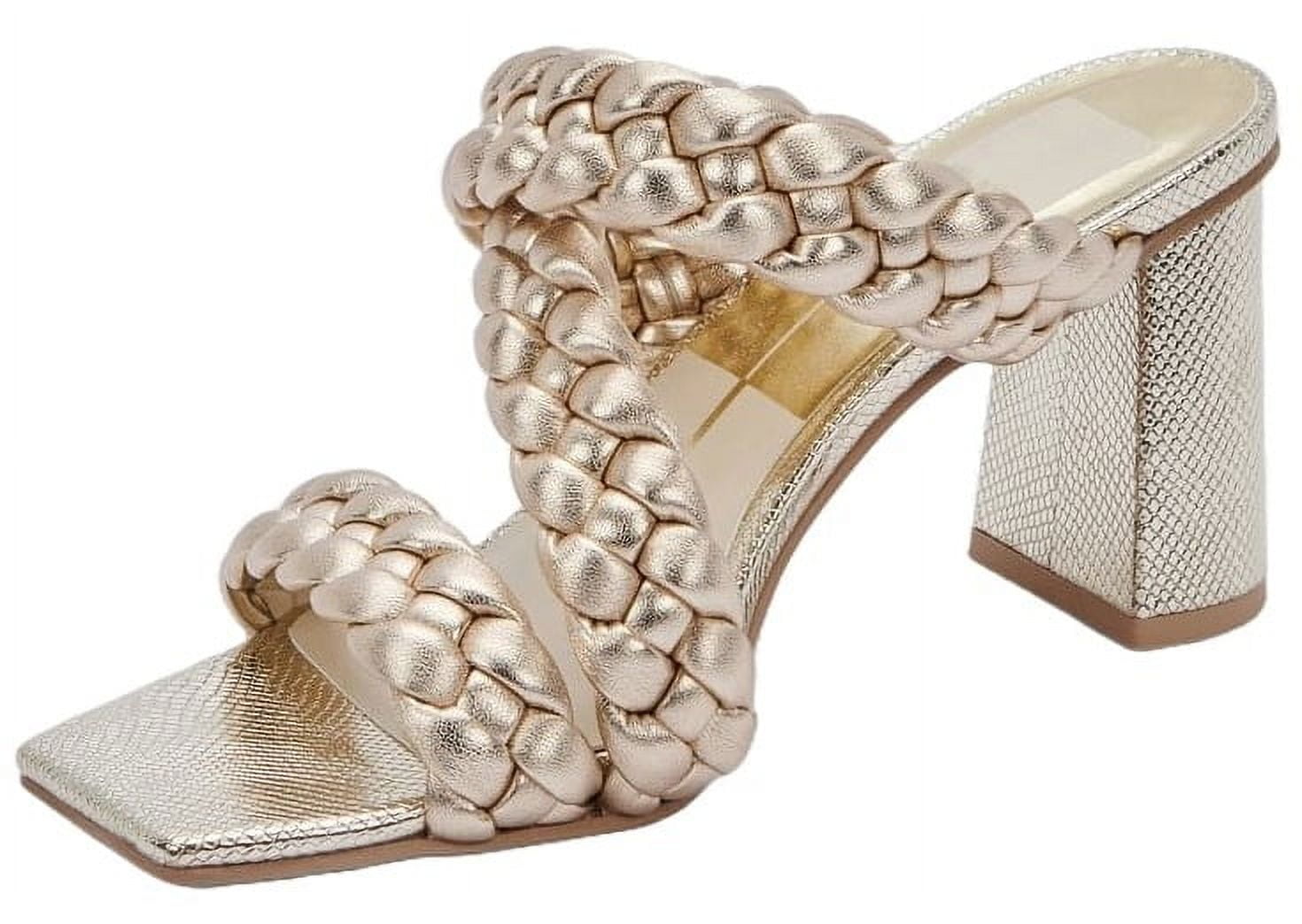 Dolce Vita Partha Light Gold Stella Slip On Square Open Toe Block ...
