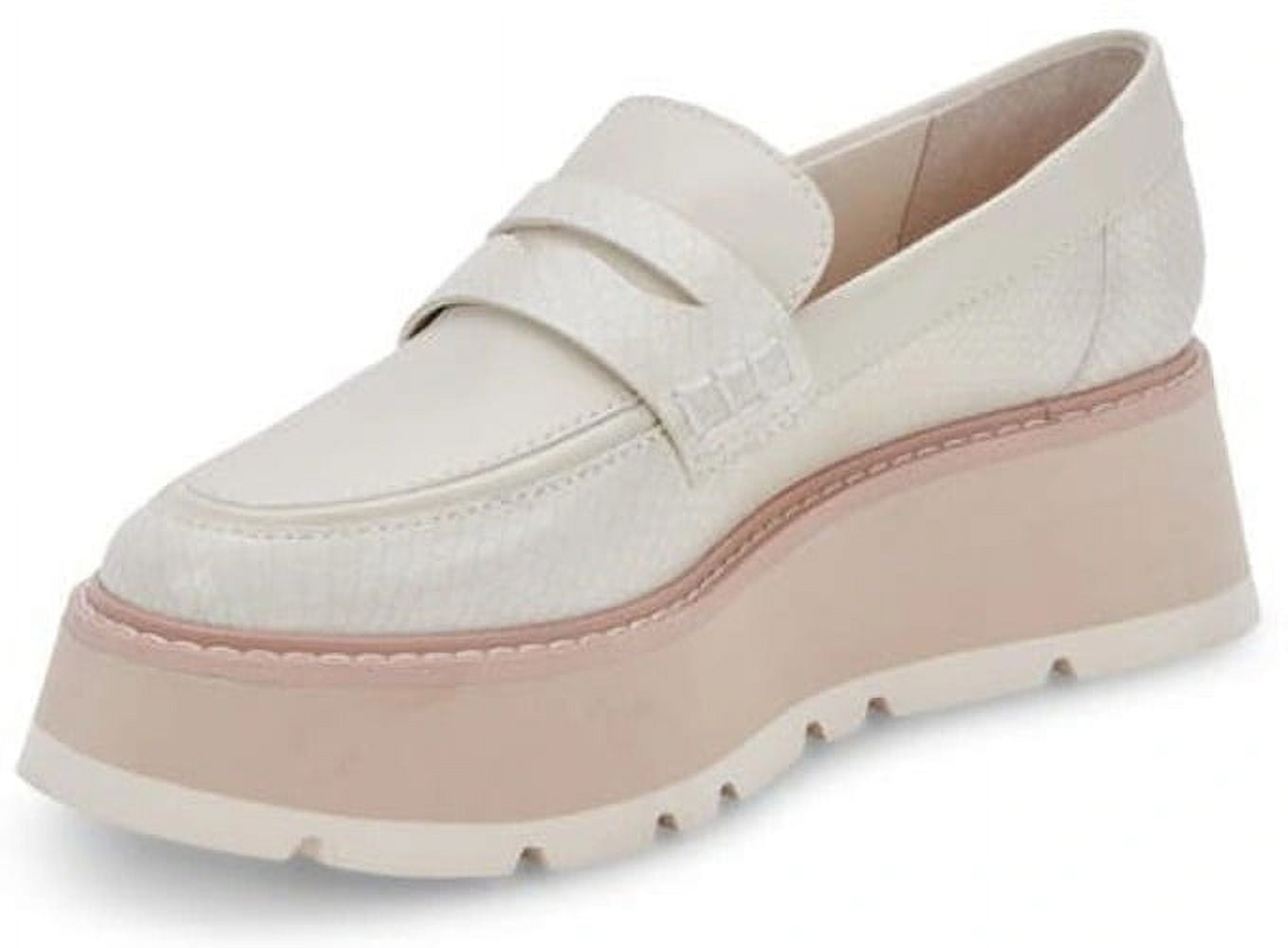 Dolce Vita Tieko Ivory Embossed Stella Slip On Round Toe Chunky ...