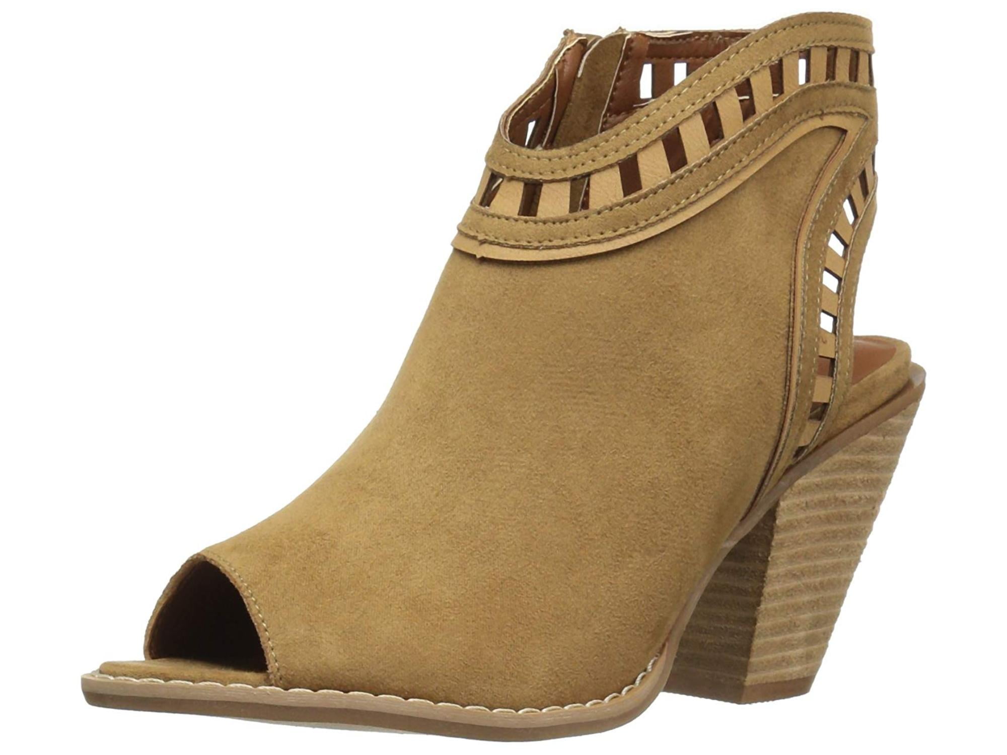 Dolce by Mojo Moxy Women's Maddie Ankle Bootie, Camel Suede, 8.5 M US ...