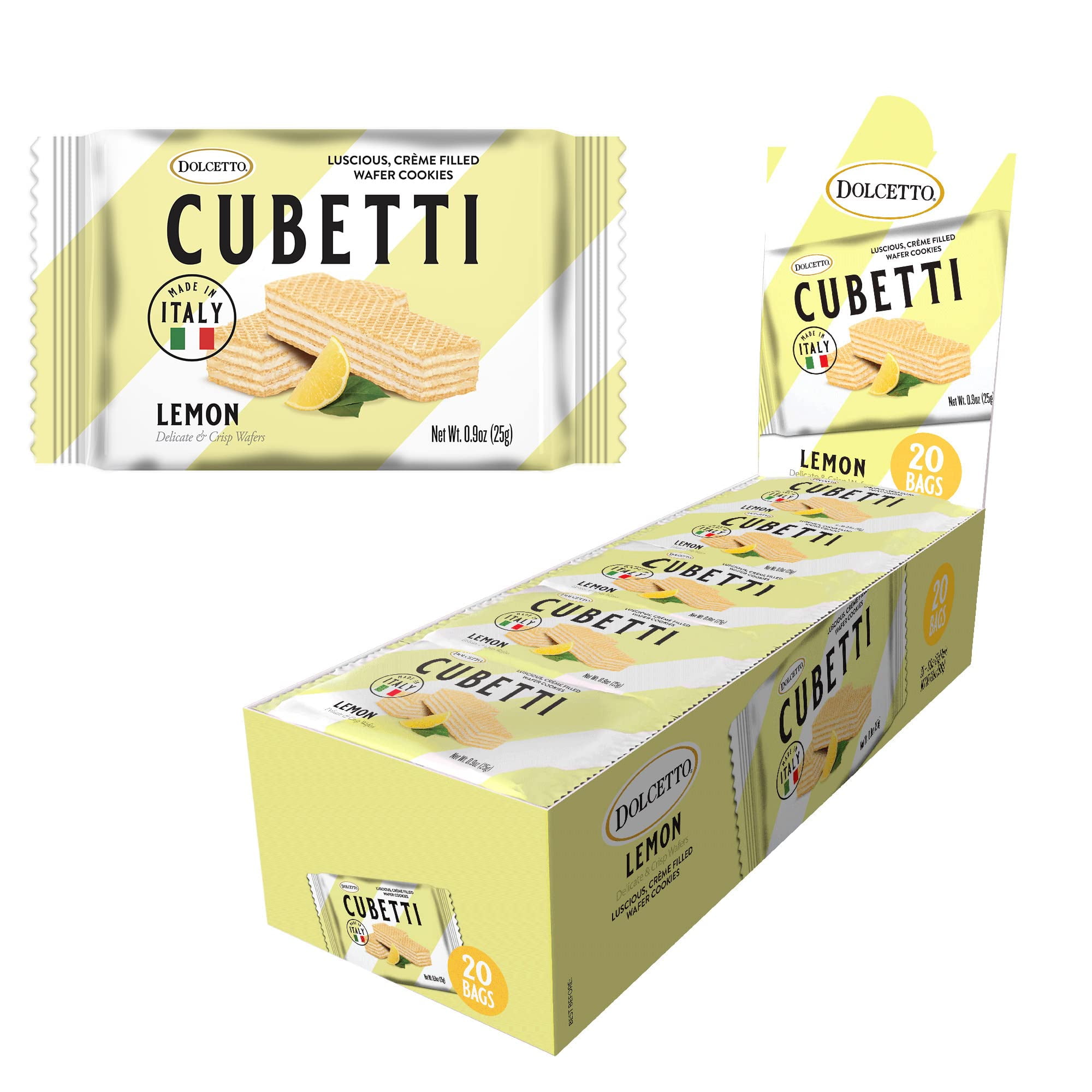 Dolcetto Cubetti Lemon Wafer AKF18 Cookies, Creamy Crispy Gourmet ...