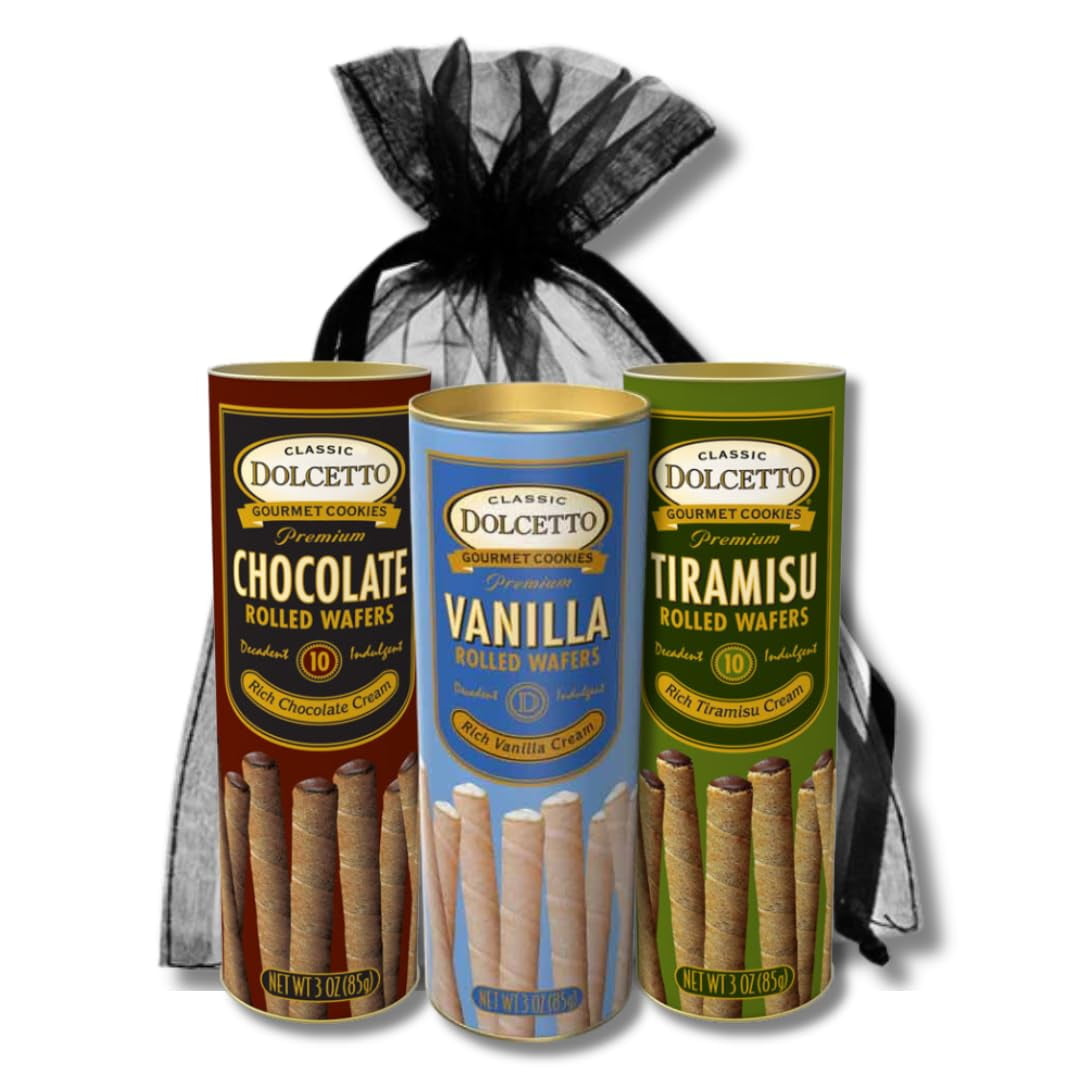 Dolcetto Gourmet Rolled Wafer TGF4 Cookies - Chocolate, Vanilla ...