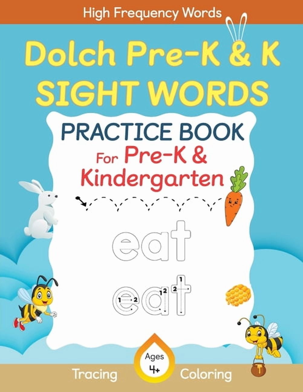 Dolch Pre-Kindergarten & Kindergarten Sight Words Practice Book for ...