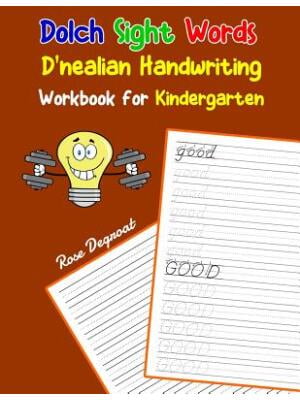Dolch Sight Words D'nealian Handwriting Workbook for Kindergarten ...