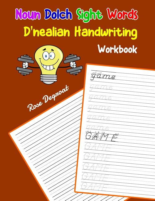 Dolch Sight Words d'Nealian Handwriting: Noun Dolch Sight Words D ...