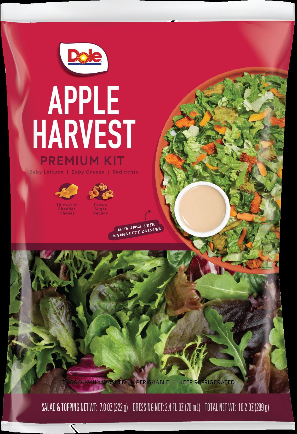 Dole Apple Harvest Premium Salad Kit, 10.2oz Bag, Fresh - Walmart.com