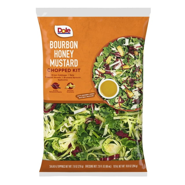 Dole Bourbon Honey Mustard Chopped Salad Kit, 10oz Bag, Fresh - Walmart.com