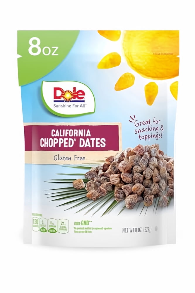 Dole California Chopped Dates 8 oz (Pack of 5) - Walmart.com