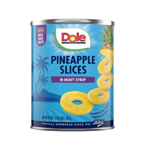 Dole Canned Fruit, Pineapple Slices In Heavy Syrup, Gluten Free, Pantry ...