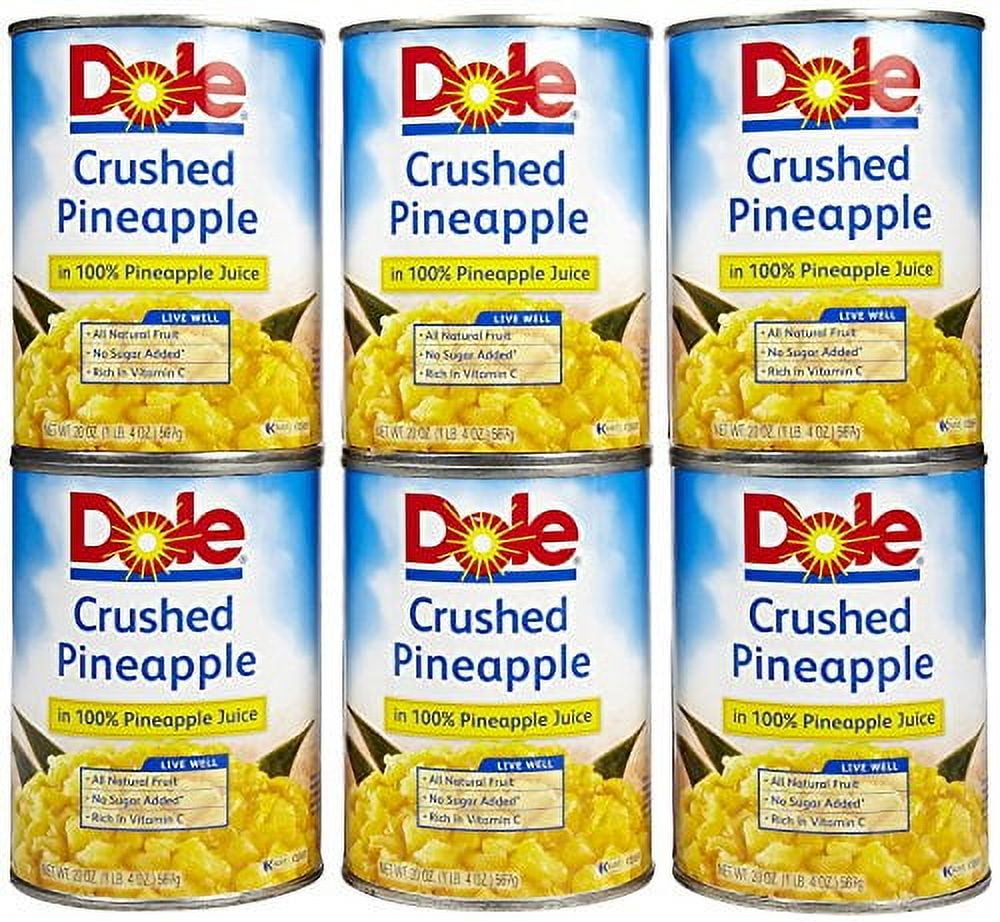 Dole Crushed Pineapple in Juice, 20 oz - Case of 12 - Walmart.com