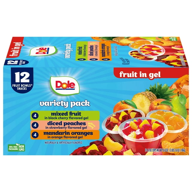 Dole Diced Peaches, Mandarin Oranges, and BSL1 Mixed Fruit in Gel ...