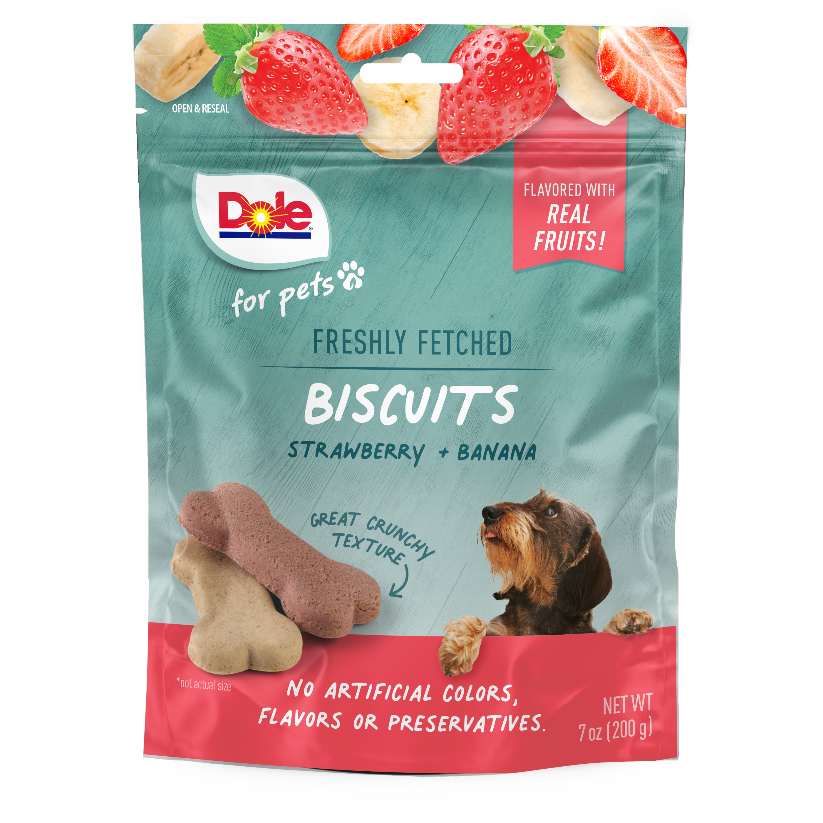 Dole Freshly Fetched Dog Biscuits, Assorted Variety Banana Strawberry ...