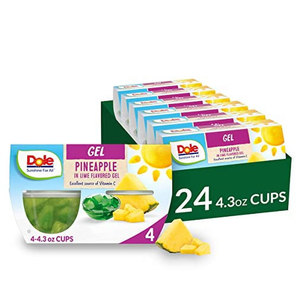 Dole Fruit Bowls Pineapple in Lime Flavored Gel, Back To School, Gluten ...