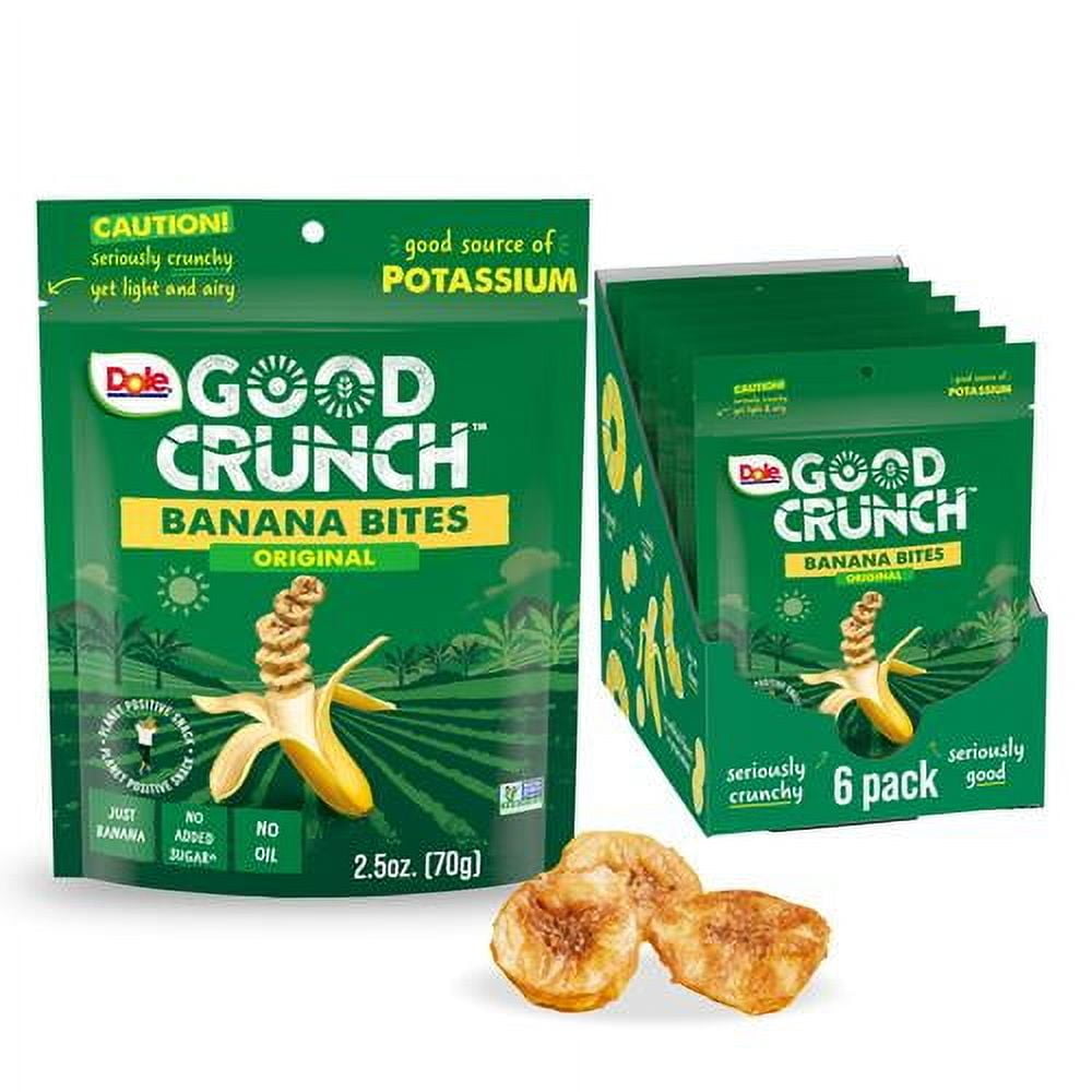 Dole Good Crunch Banana Dried Fruit Bites, Gluten Free & Vegan Snack, 2 ...