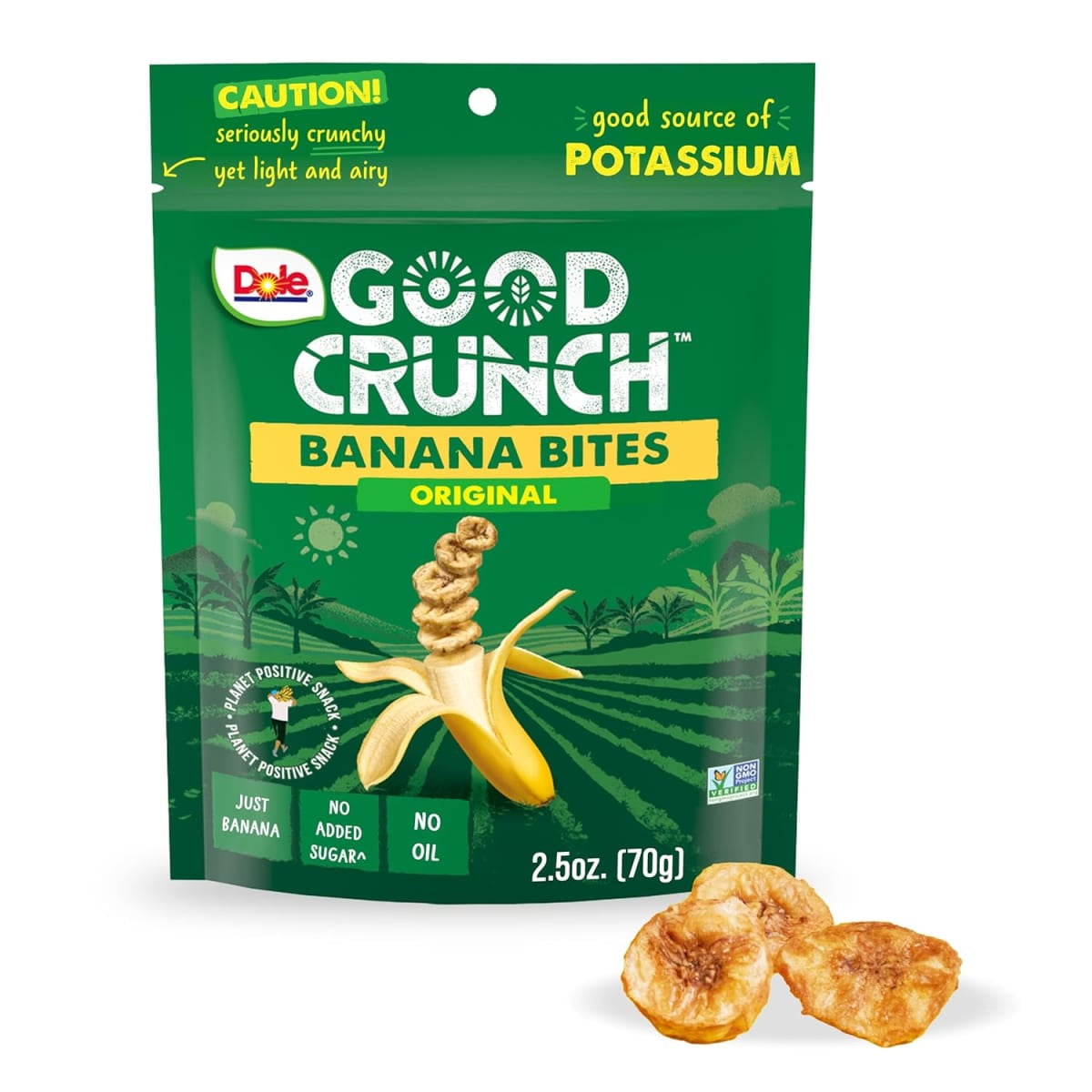 Dole Good Crunch Banana Bites Original, Crisps Snack, Vegan, 2.5 oz ...
