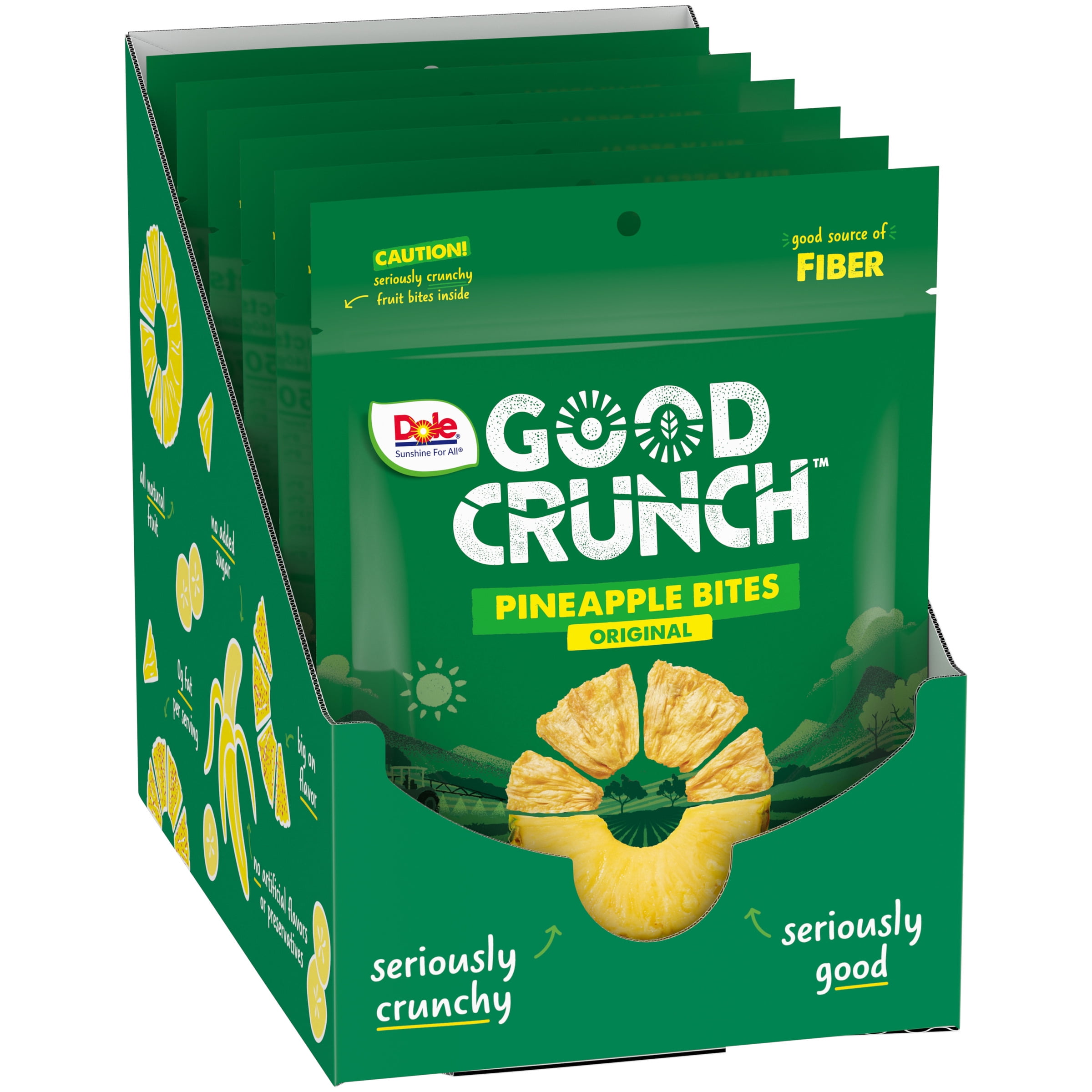 Dole Good Crunch Original Pineapple Bites, Made with All Natural Fruit ...