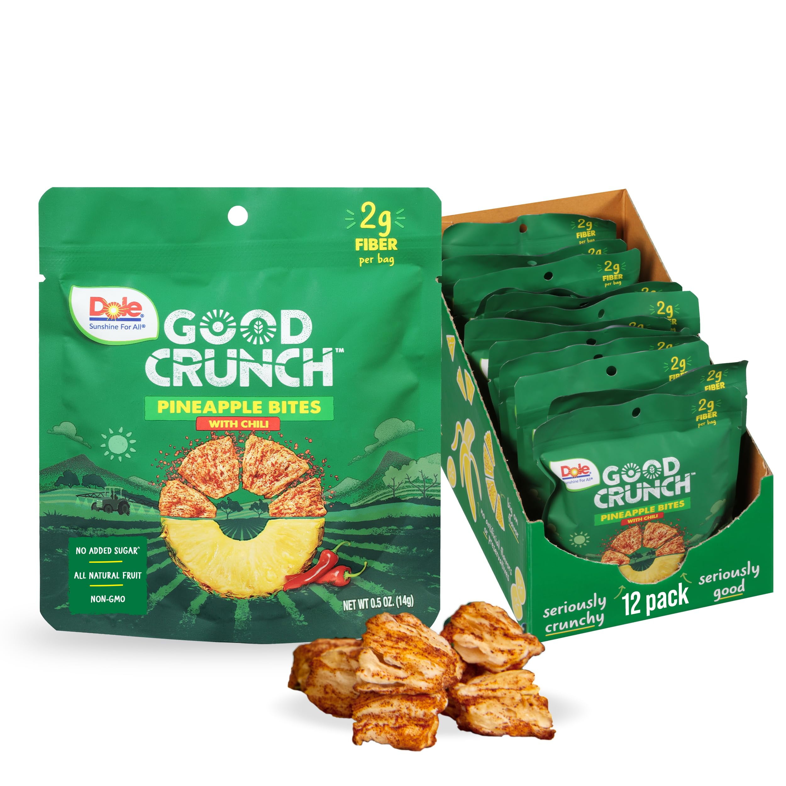 Dole Good Crunch Pineapple MZF22 with Chili Dried Fruit Bites, Gluten ...