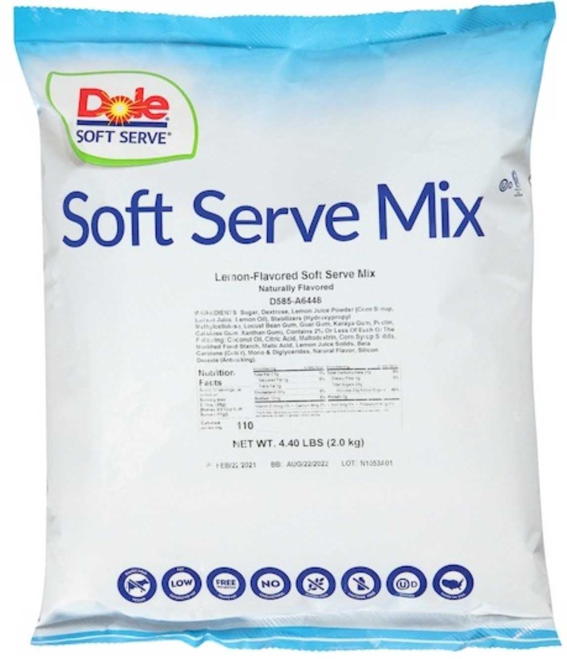 Dole Soft Serve Lemon Soft Serve Mix, 4.4 Pound - Walmart.com