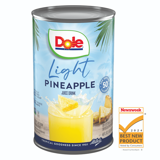 Dole Light Pineapple Juice Drink, 46 fl oz Can, Mixed Fruit, Non-GMO, Gluten-Free - Walmart.com