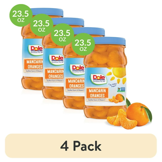 (4 pack) Dole Mandarin Oranges in 100% Juice Jar, 23.5 oz - Walmart.com