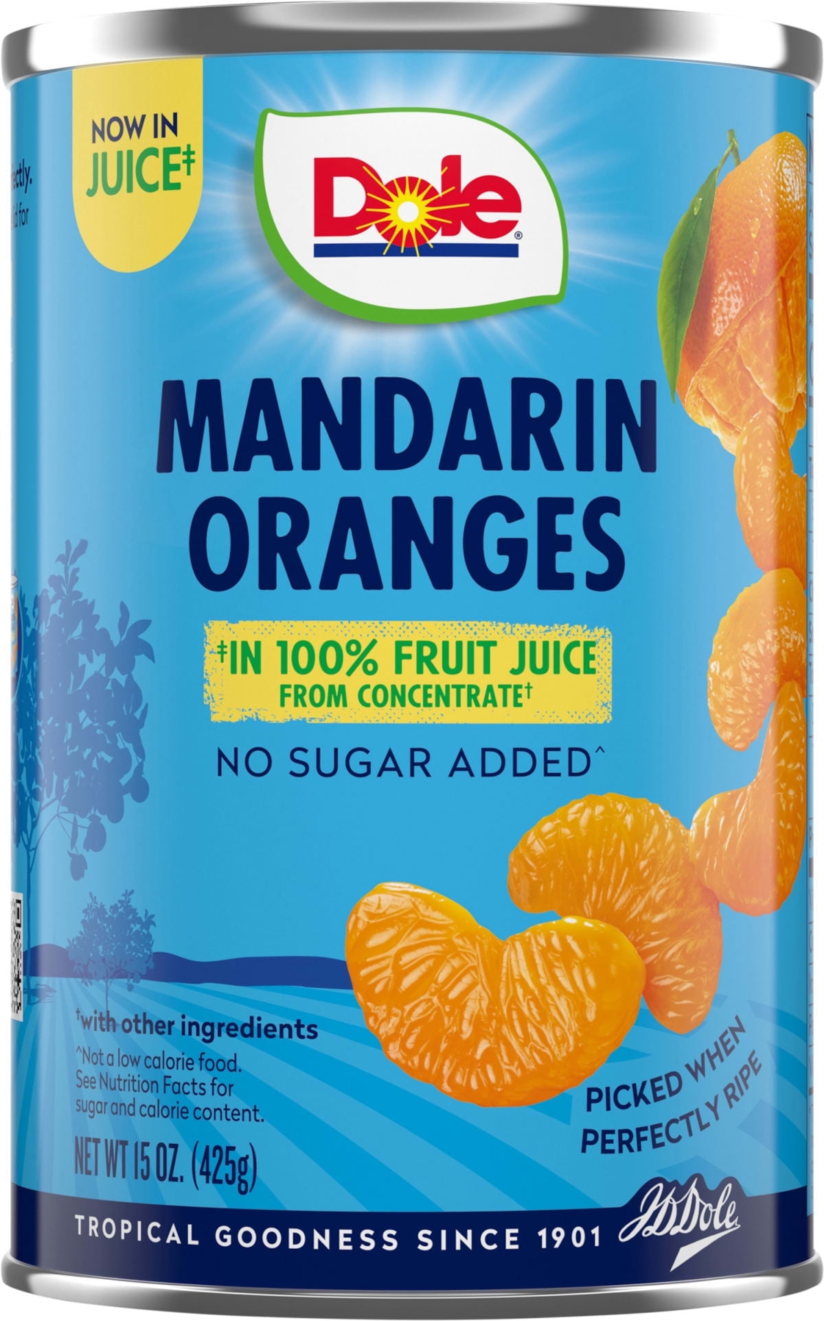 Dole Mandarin Oranges in 100% Fruit Juice From Concentrate**, 15 oz Can ...