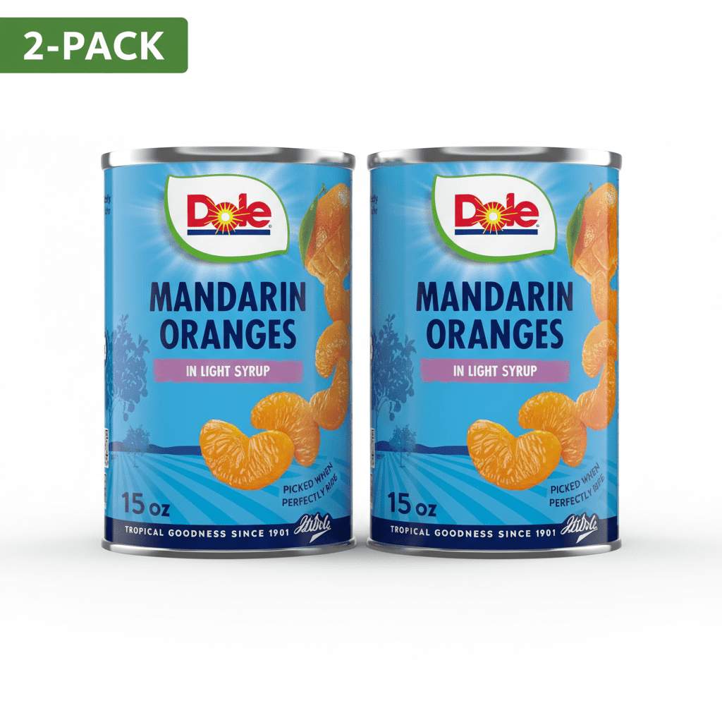 Dole Mandarin Oranges in Light Syrup, Non-GMO Project Verified, (2-Pack ...
