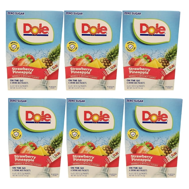 Dole On the Go Drink Mix Strawberry Pineapple Flavor No Sugar Low ...